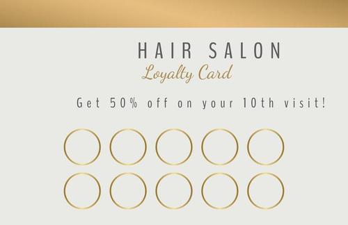 Design Wizard Hair Salon Loyalty Cards Templates